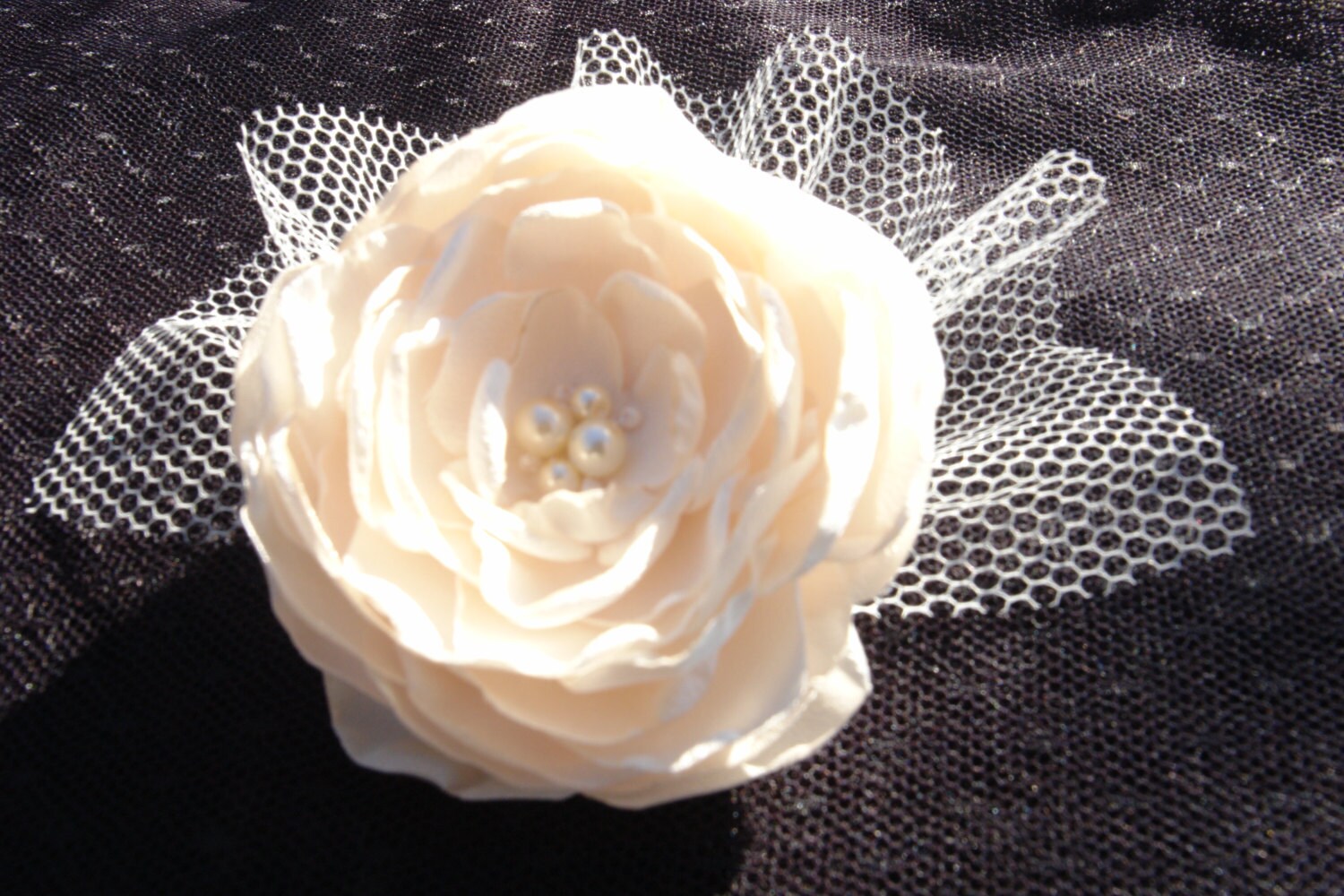 Wedding Bridal Hair Accessories IVORY Flower Clip Fascinator - Etsy