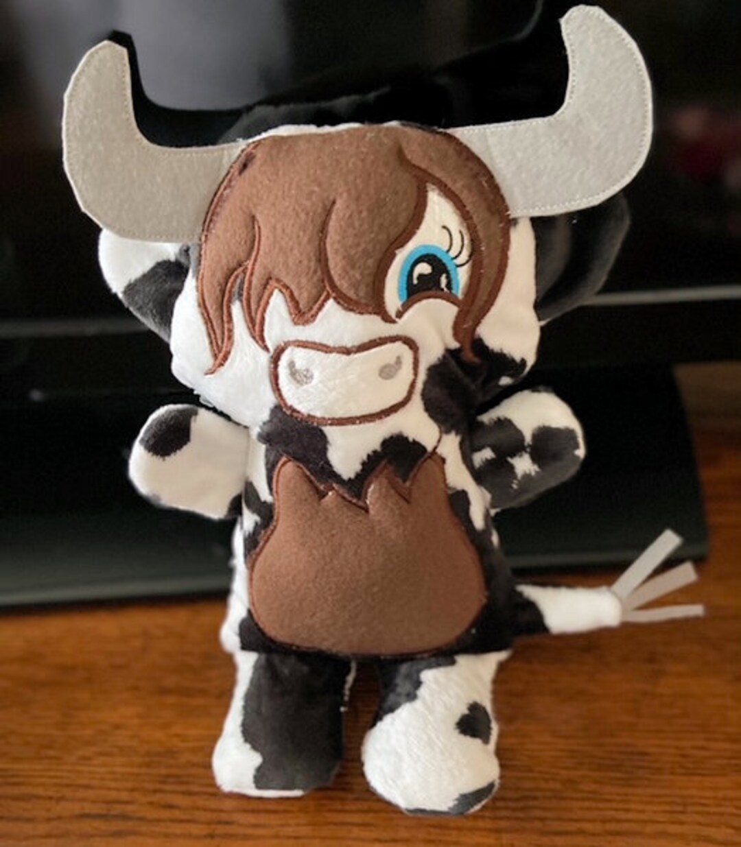 Cow Stuffie, Finished Product, Soft Toy, Sewniqboutiq, A Finished ...