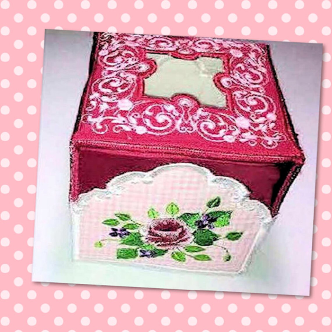 Tissue Box Cover Rose Tissue Box Sewniqboutiq Tissue Box - Etsy