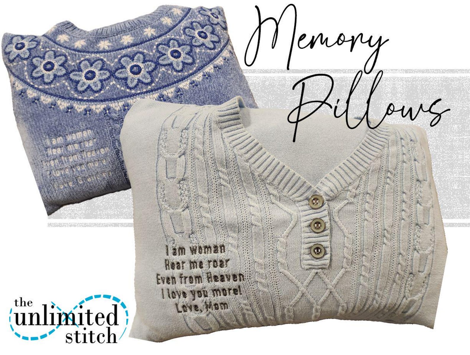 Personalized Memory Pillow With Poem Stitched - Pillow Made From Loved ...