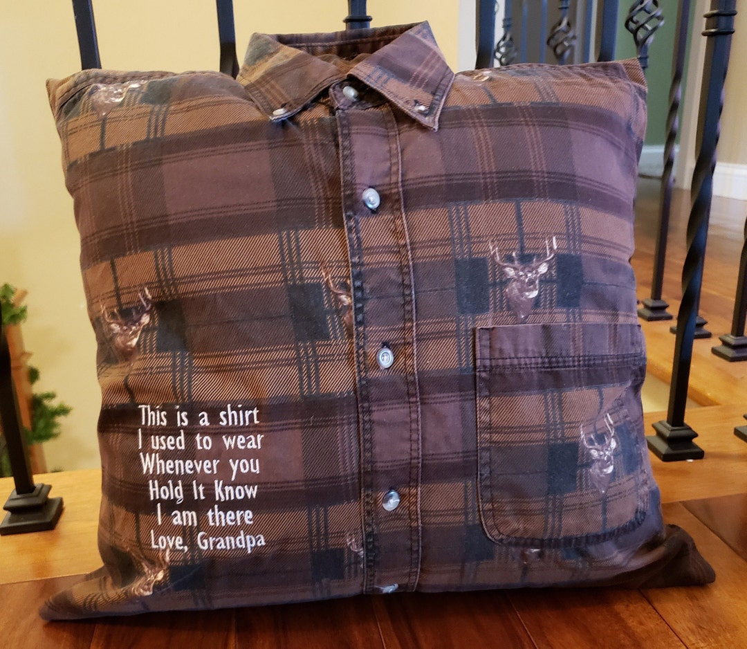 Personalized Memory Pillow With Poem Stitched Pillow Made From Loved ...