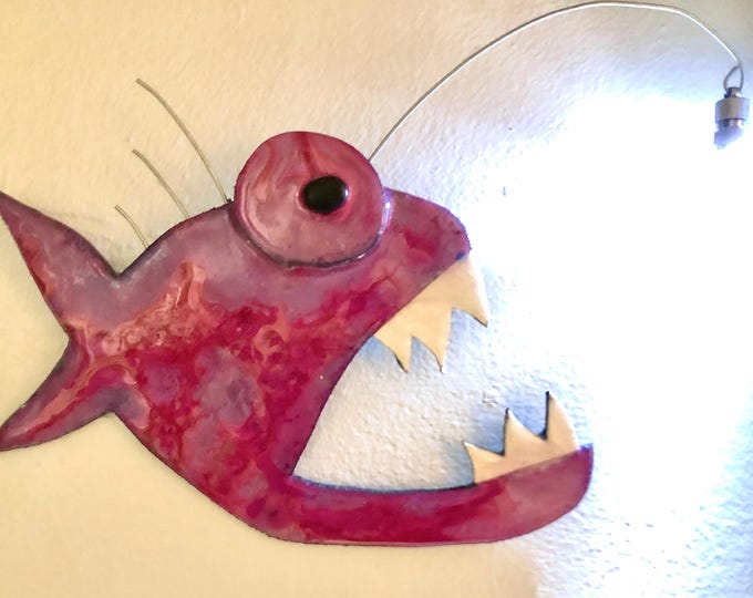 Deep Sea Angler Fish Made With Wood and Epoxy. Has Bright Twist on ...