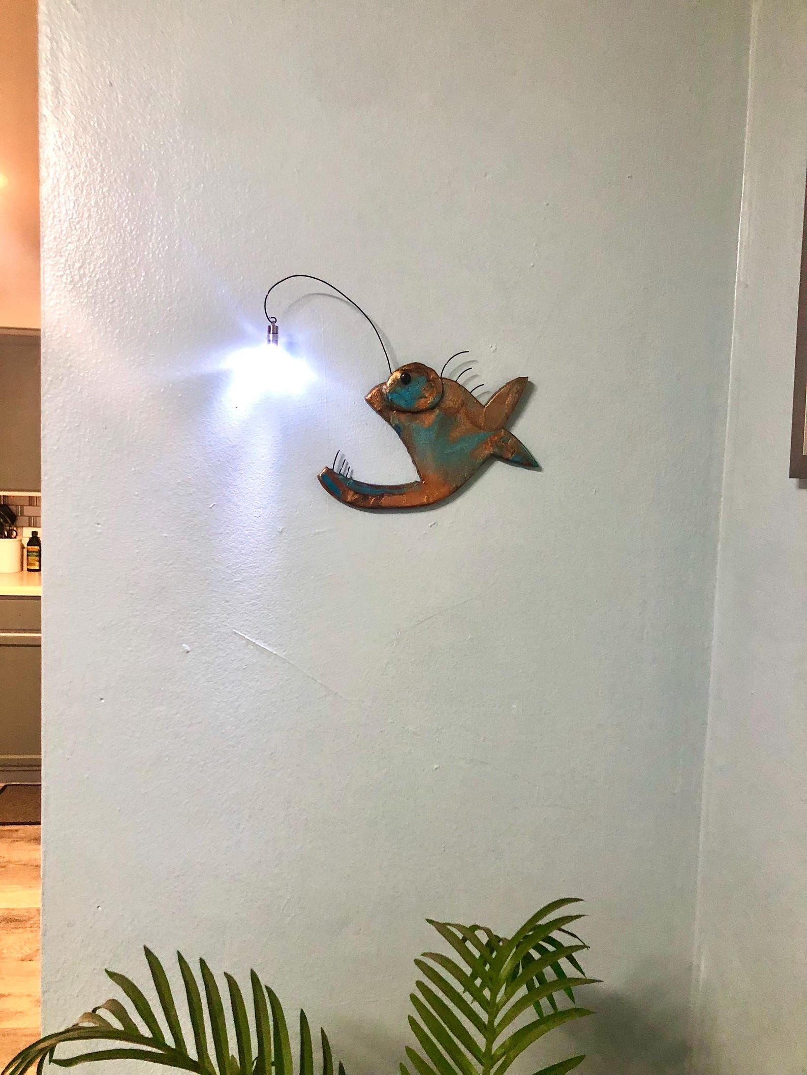 Deep Sea Angler Fish Made With Wood and Epoxy. Has Bright Twist on ...