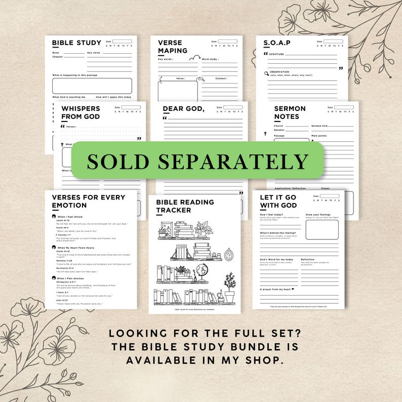 SOAP Bible Study Journal Printable, S.O.A.P Printable PDF, Scripture ...