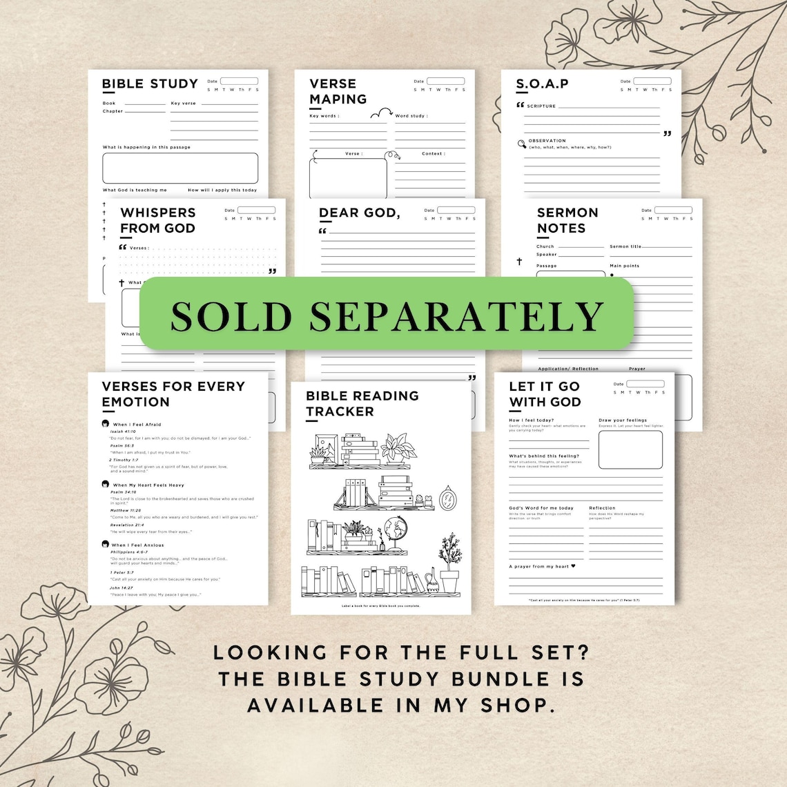 Printable Sermon Notes PDF, Bible Study Notes Template, Church Notes ...