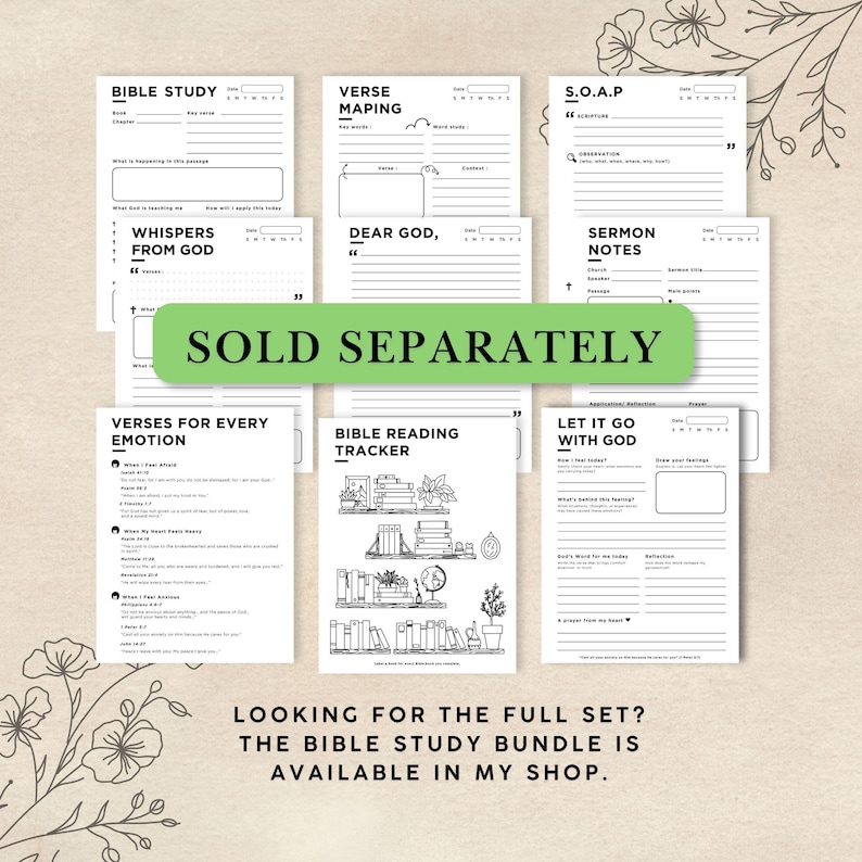 Printable Sermon Notes PDF, Bible Study Notes Template, Church Notes ...