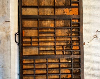 Vintage 2/3 Letterpress Printer's Drawer Type Case Shadow Box 32 - Etsy