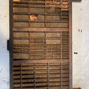 Vintage 2/3 Letterpress Printer's Drawer Type Case Shadow Box 67 - Etsy