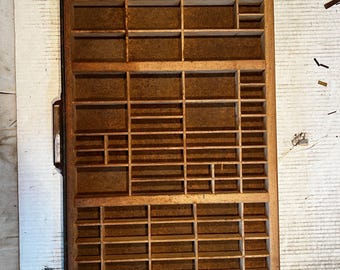 Vintage 2/3 Letterpress Printer's Drawer Type Case Shadow Box 32 - Etsy
