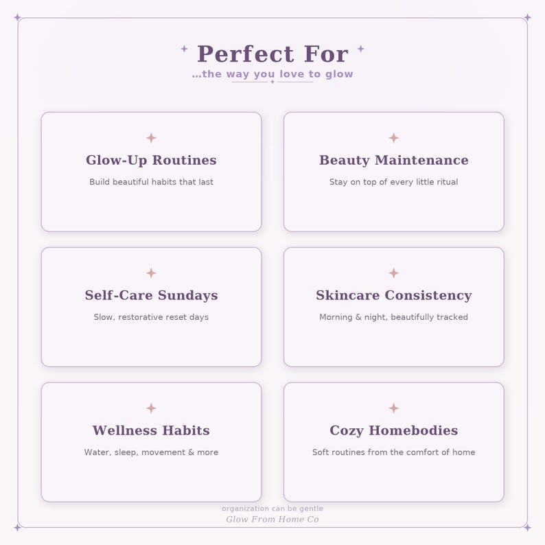 Skincare Routine Planner Printable, Beauty Maintenance Tracker, Self ...