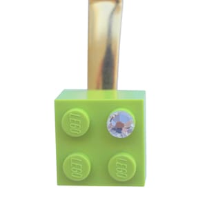 Light Green LEGO® Brick 2x2 With a diamond Color SWAROVSKI® - Etsy