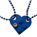 Dark Blue 2 Piece Customizable Heart Made From 2 LEGO® Plates With a ...