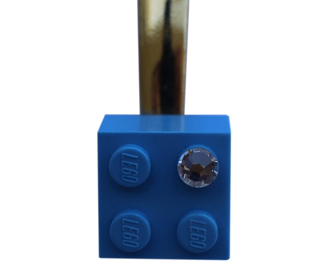 Turquoise Blue LEGO® Brick 2x2 With a ‘diamond’ Color SWAROVSKI ...