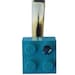 Turquoise Blue LEGO® Brick 2x2 With a Blue SWAROVSKI® Crystal on a ...