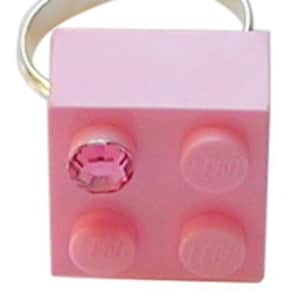 Light Pink LEGO® Brick 2x2 With a Pink SWAROVSKI® Crystal on a - Etsy