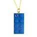 Dark Blue LEGO® Brick 2x4 With a Blue SWAROVSKI® Crystal on a Silver ...