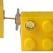 Yellow LEGO® Brick 2x2 With a Yellow SWAROVSKI® Crystal on a Silver ...
