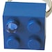 Dark Blue LEGO® Brick 2x2 With a Blue SWAROVSKI® Crystal on a Silver ...