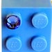Light Blue LEGO® Brick 2x2 With a Blue SWAROVSKI® Crystal on a - Etsy
