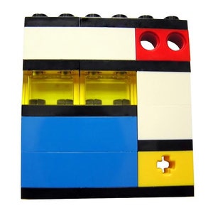 Collectible Brooch Pin Model 1 - Made From LEGO® Bricks - MONDRIAN ...