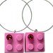 Light Pink LEGO® Brick 2x2 With a Pink SWAROVSKI® Crystal on a Silver ...