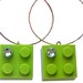 Light Green LEGO® Brick 2x2 With a Green SWAROVSKI® Crystal on - Etsy