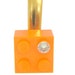 Orange LEGO® Brick 2x2 With a ‘diamond’ Color SWAROVSKI® Crystal on a ...