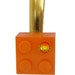 Orange LEGO® Brick 2x2 With an Orange SWAROVSKI® Crystal on a Silver ...