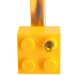 Yellow LEGO® Brick 2x2 With a Yellow SWAROVSKI® Crystal on a Silver ...