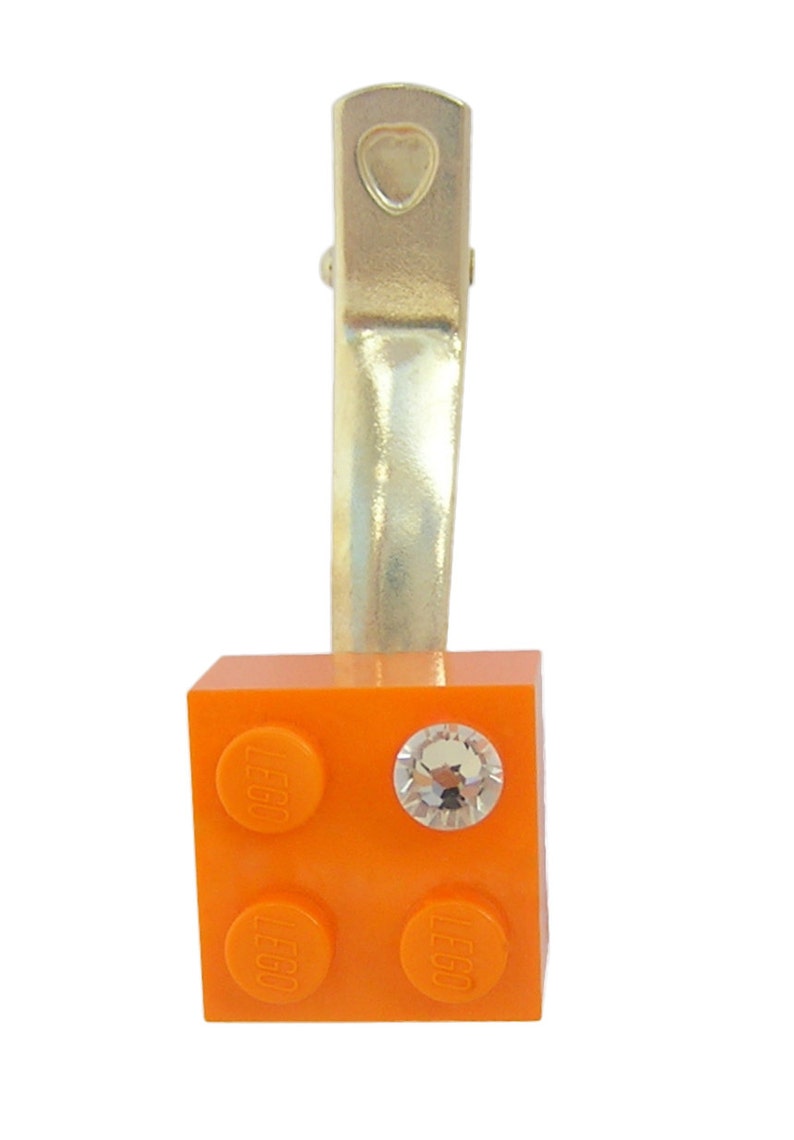 Orange LEGO® Brick 2x2 With a diamond Color SWAROVSKI® - Etsy