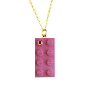 Light Pink LEGO® Brick 2x4 With a Pink SWAROVSKI® Crystal on a Silver ...