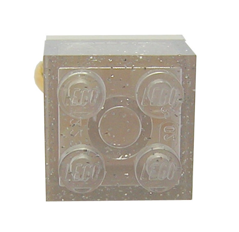 Glitter Transparent Clear LEGO® Brick 2x2 on a Silver/gold - Etsy Israel