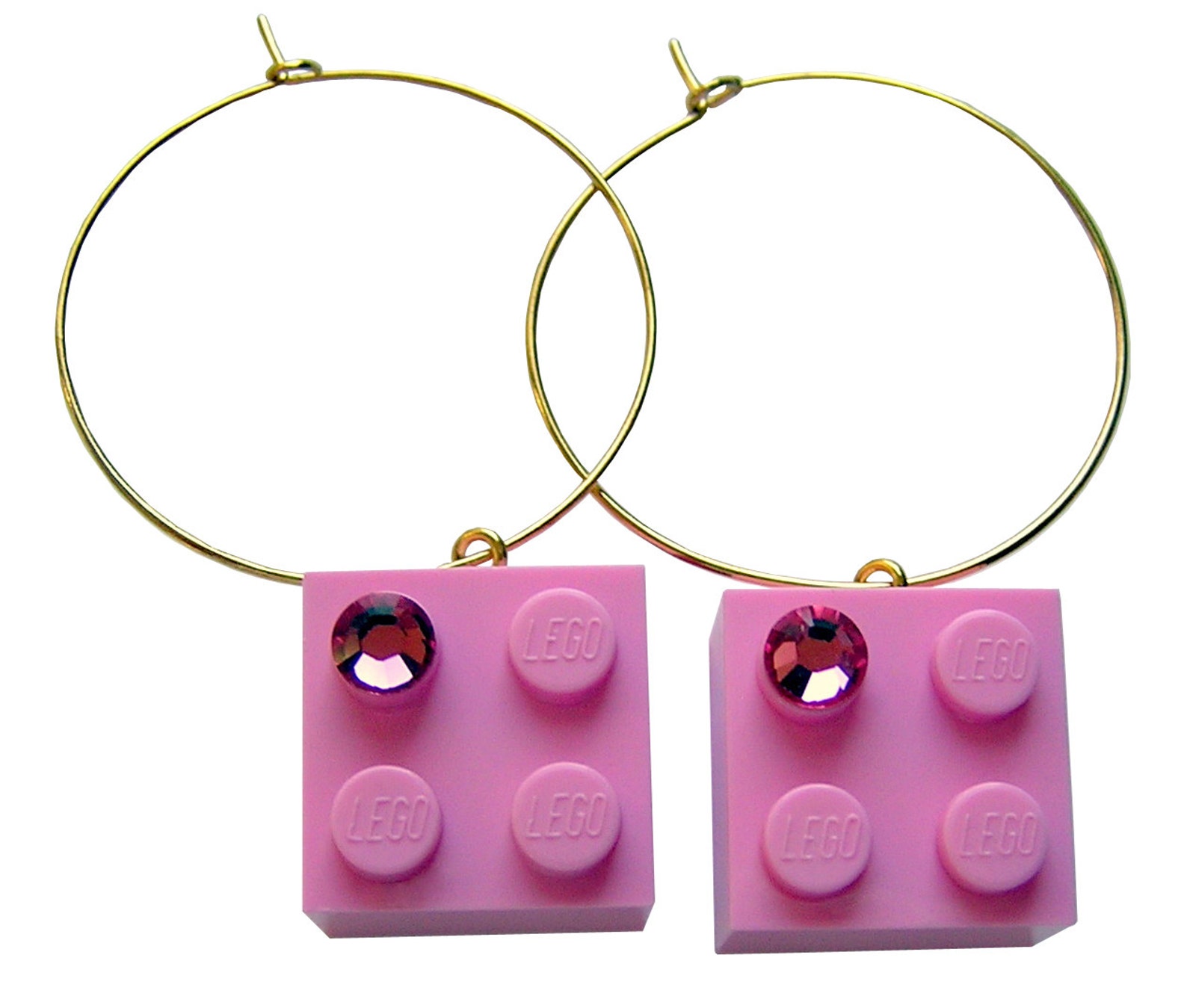 Light Pink LEGO® Brick 2x2 With a Pink SWAROVSKI® Crystal on a - Etsy ...