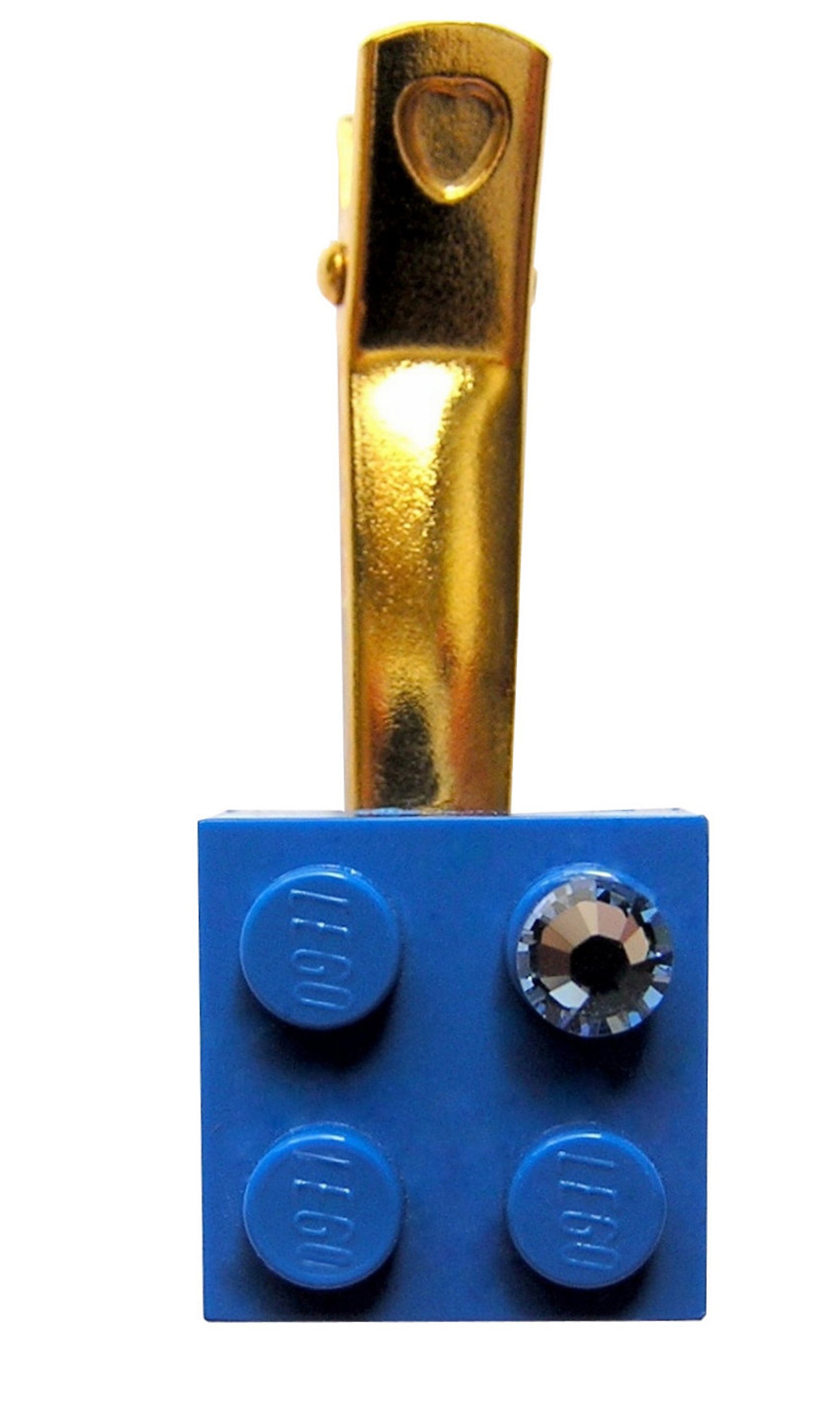 Dark Blue LEGO® Brick 2x2 With a Blue SWAROVSKI® Crystal on a - Etsy