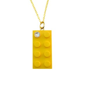 Yellow LEGO® Brick 2x4 With a 'diamond' Color SWAROVSKI® Crystal on a ...
