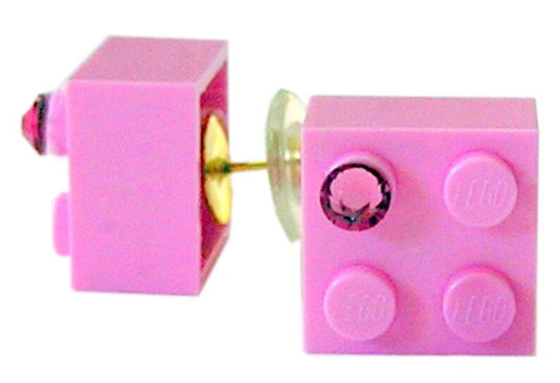 Light Pink LEGO® Brick 2x2 With a Pink SWAROVSKI® Crystal on a - Etsy ...