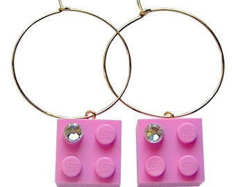 Dark Pink LEGO® Brick 2x2 With a diamond Color SWAROVSKI® | Etsy