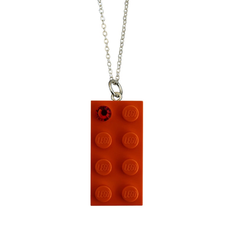 Orange LEGO® Brick 2x4 With an Orange SWAROVSKI® Crystal on a - Etsy