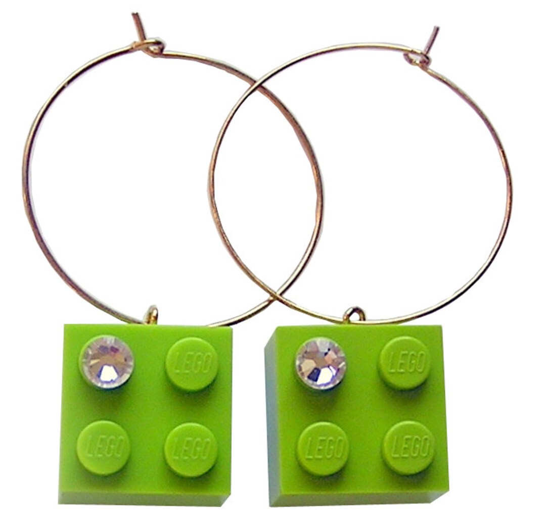 Light Green LEGO® Brick 2x2 With a diamond Color SWAROVSKI® - Etsy