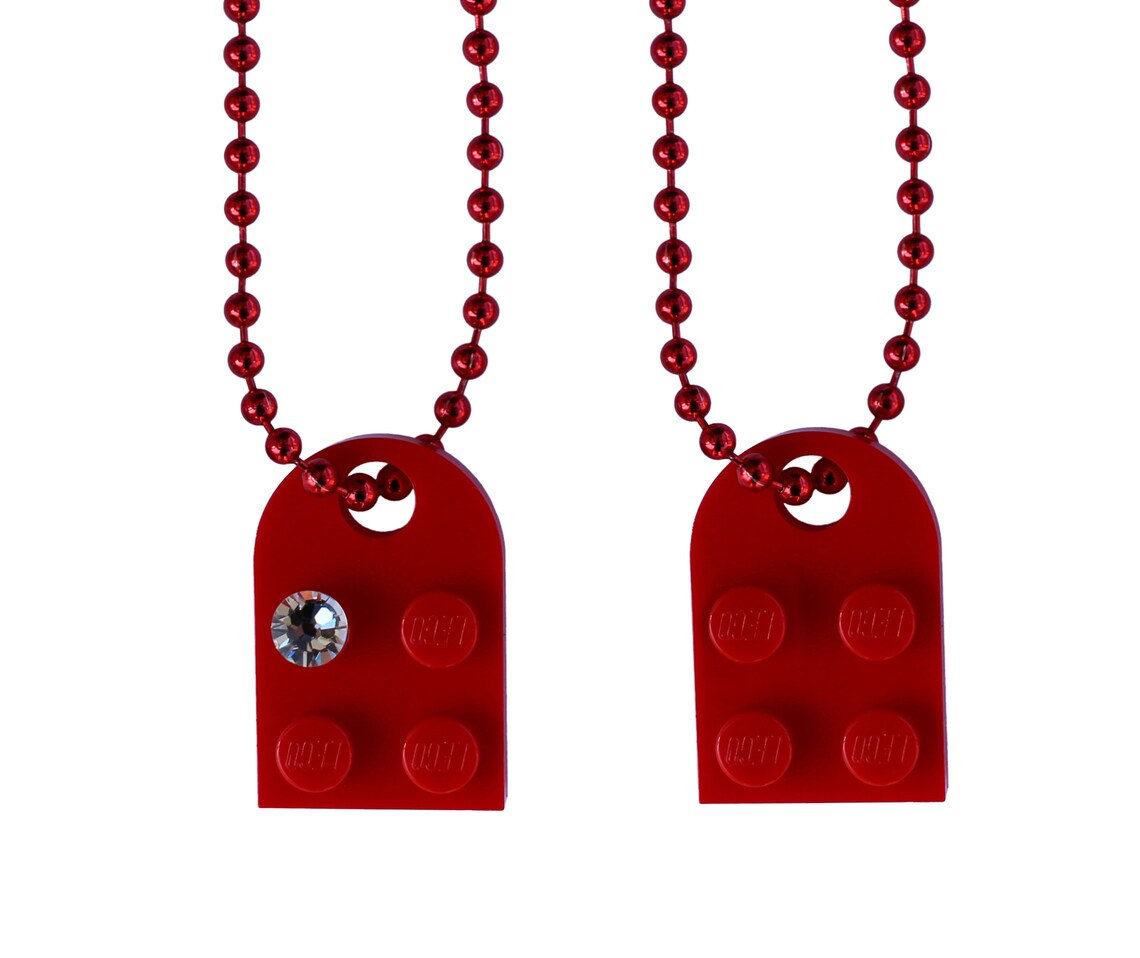 Red 2 Piece Customizable Heart Made From 2 LEGO® Plates With a - Etsy ...