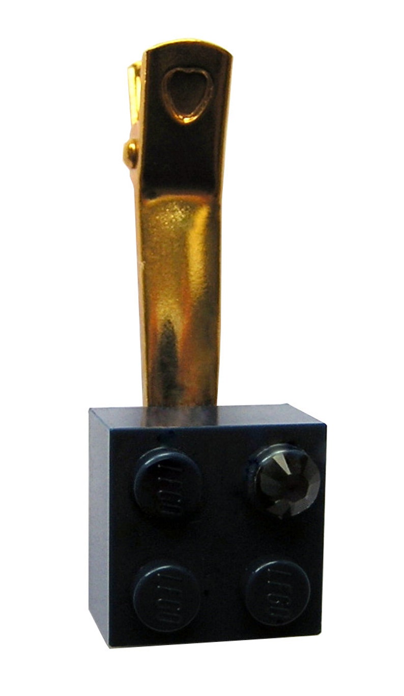 Navy Blue LEGO® brick 2x2 with a Blue SWAROVSKI® crystal on a | Etsy