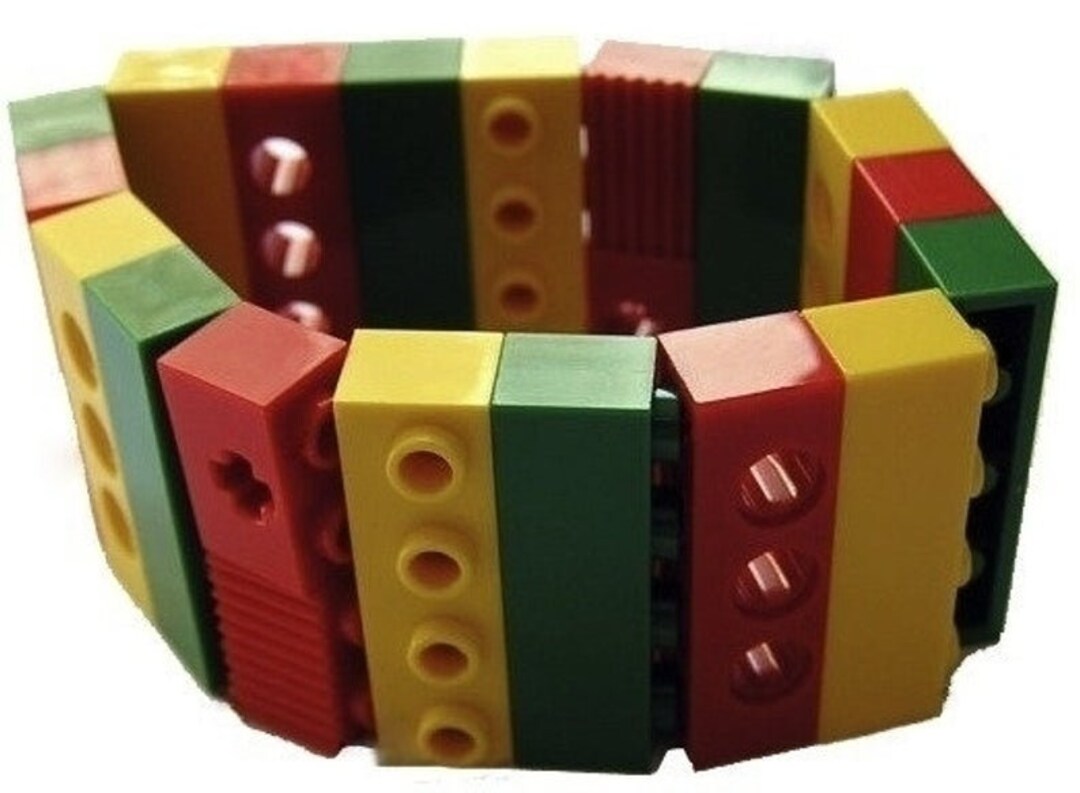 Reggae Rasta Rastafari Green-yellow-red Bracelet Made From LEGO® Bricks ...