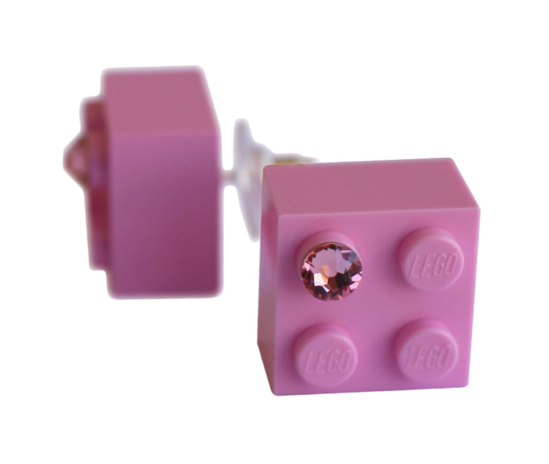Light Pink LEGO® Brick 2x2 With a Pink SWAROVSKI® Crystal on a - Etsy