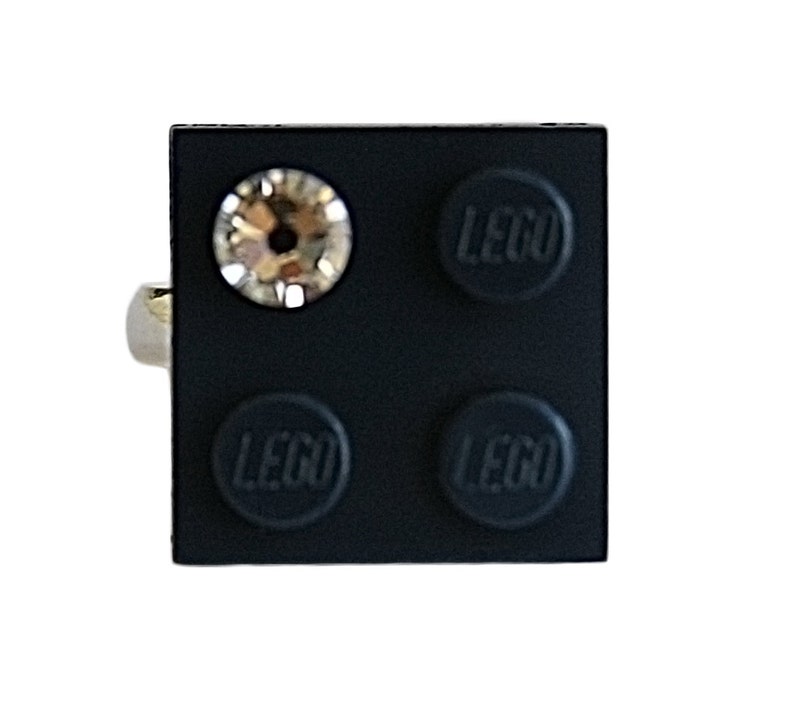 Navy Blue LEGO® Brick 2x2 With a diamond Color SWAROVSKI® - Etsy