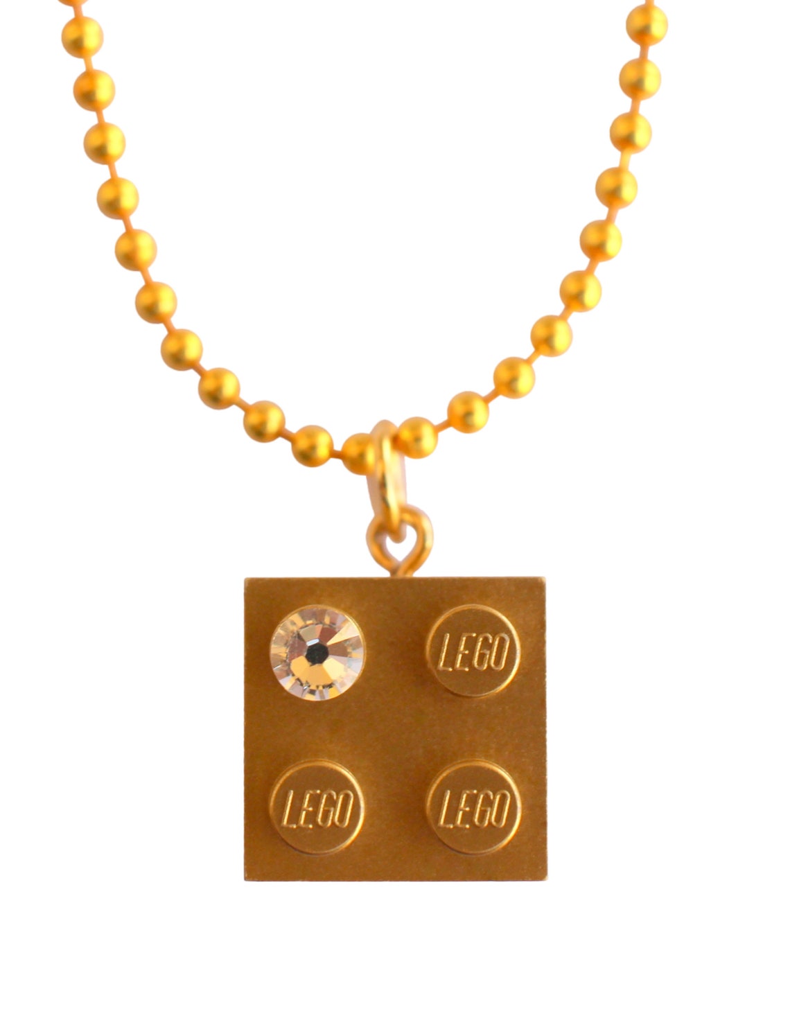 Metallic Gold LEGO® Brick 2x2 With a diamond Color - Etsy Israel