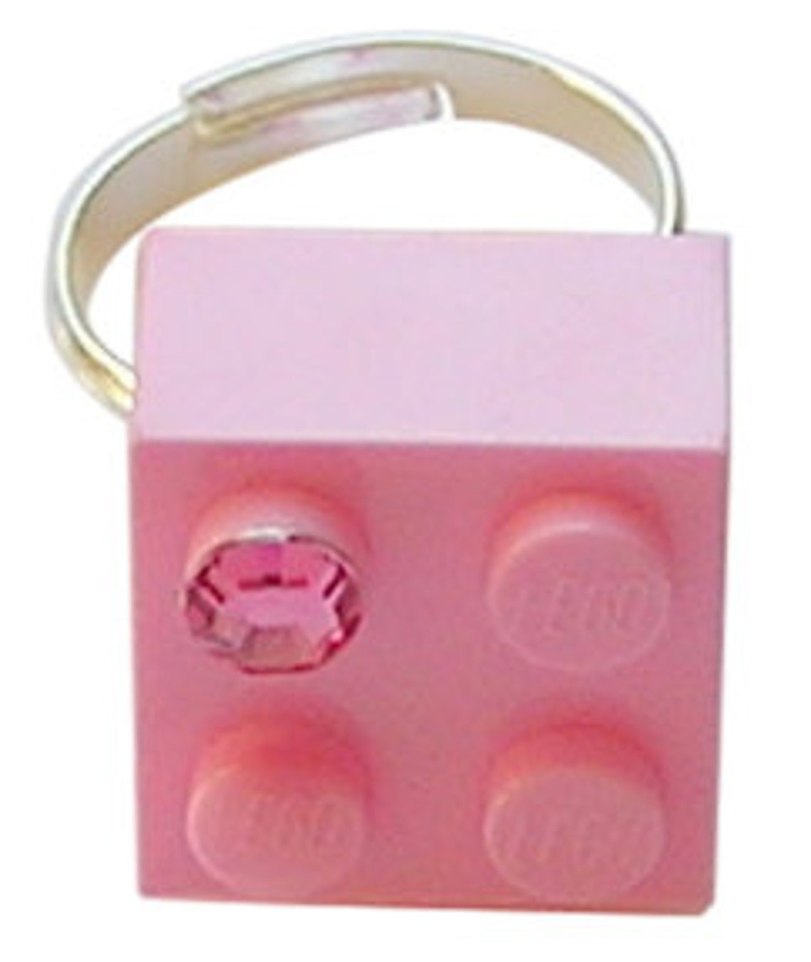 Light Pink LEGO® Brick 2x2 With a Pink SWAROVSKI® Crystal on a - Etsy