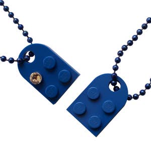 Dark Blue 2 Piece Customizable Heart Made From 2 LEGO® Plates - Etsy