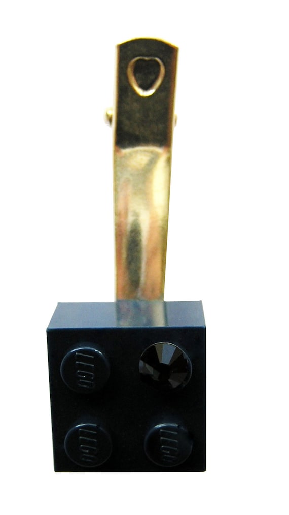 Navy Blue LEGO® Brick 2x2 With a Blue SWAROVSKI® Crystal on a | Etsy