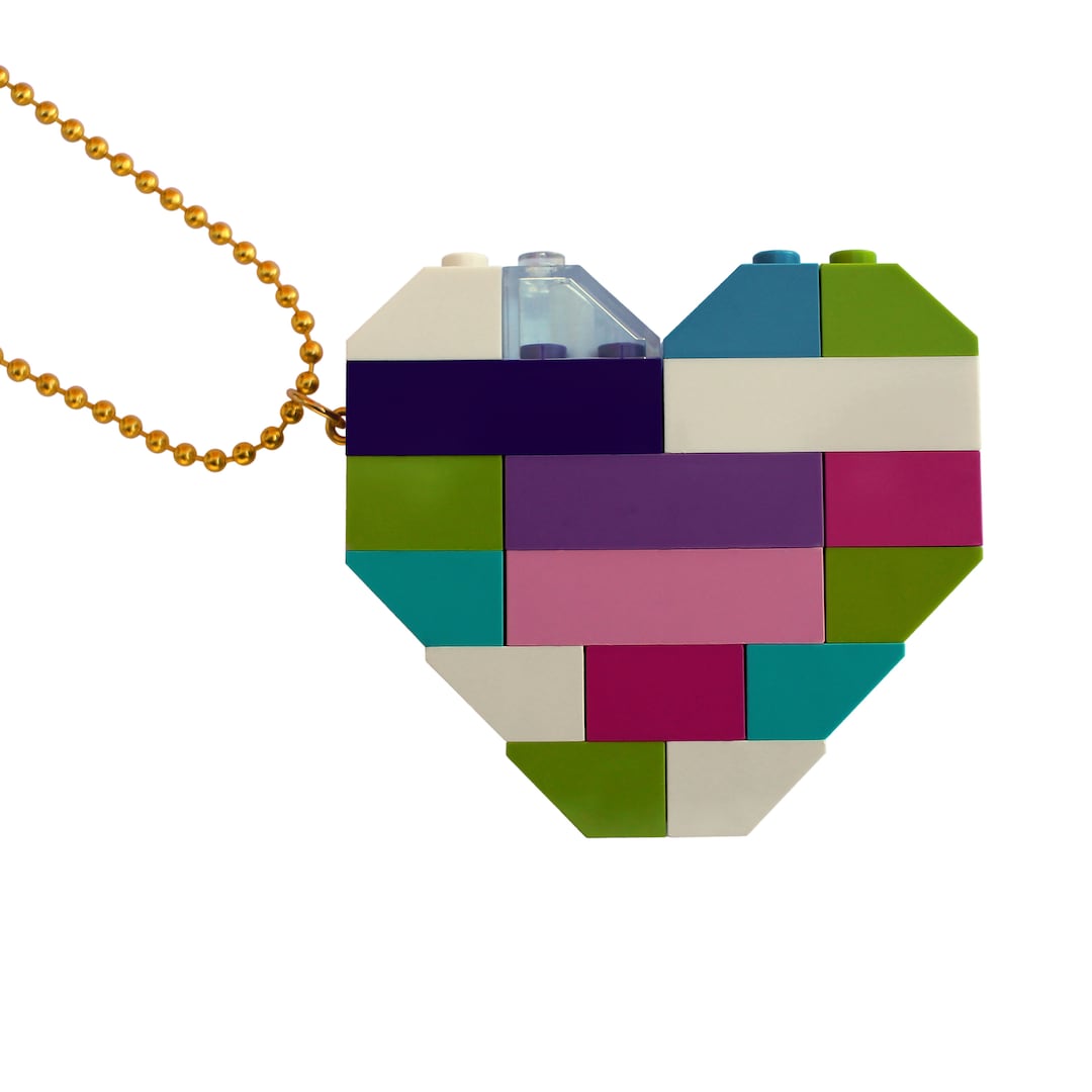 Collectible Heart double Thickness Model 4 Made From LEGO® Bricks on a ...