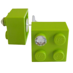 Light Green LEGO® Brick 2x2 With a 'diamond' Color SWAROVSKI® Crystal ...